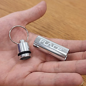 Flare Audio Capsule Silver - Tough Lightweight Aluminium, Water-Proof, Keychain