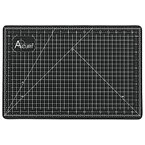 Acurit Self-Healing Cutting Mats - Self-Healing Craft Mats for Cutting, Measurements, Studios, Design, & More! - [Black - 18x24"]