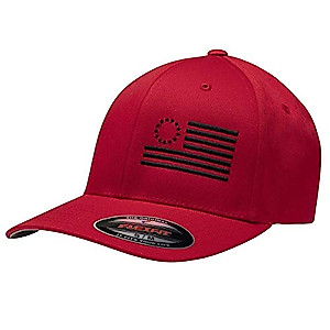 Betsy Ross Flexfit Side Flag Hat - XL/2XL Black