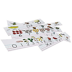 AUONY Alphabet Bulletin Board Set, Alphabet Banner Number Banner Alphabet Wall Classroom Decorations Bulletin Board Border for Playroom Bedroom Nursery Room Decorations, 11 Sheets