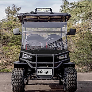 Nilight LED Light Bar 13.5 Inch Triple Row Cigarette Lighter Wiring Strong Magnetic Base Spot Flood Combo 96LEDs Fog Driving Work Roof Bumper Lights for Truck Tractor Golf Cart UTV