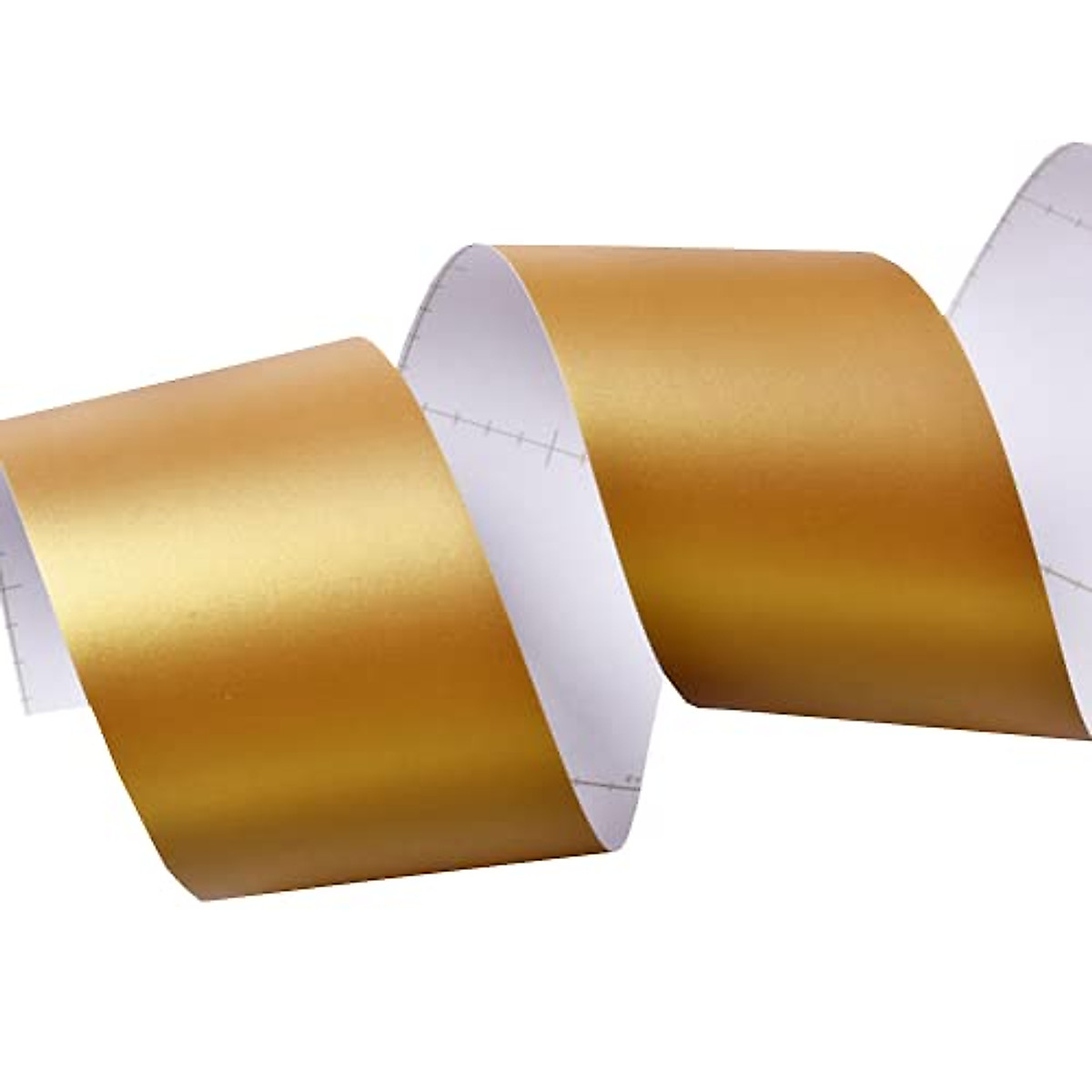 Yija 5M Frosted Gold Self Adhesive 3D Peel and Stick Waterproof Wall Border Easy to Apply Kitchen Bathroom Tiles Sticker 4 x196.8 inch