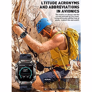 Coss Teo Smartwatch,100 Days Extra-Long Battery, New Real-time Elevation、barometers, IP68 Waterproof, AI Voice, 24-Hour Health, Heart Rate Sleep Monitor, 2'' Military SportWatch for Android iOS Phone