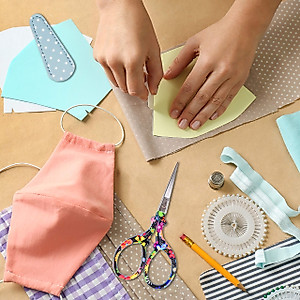 Hisuper Sewing scissors sharp scissors Embroidery Scissors Crafting Threading Scissors with Leather Scissors Cover for Needlework Craft Art Work Manual Sewing Handicraft DIY Tool