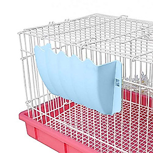 zswell Rabbit Hanging Feeder Grass Container Wall-Mounted Hay Manger Hay Rack Random Color