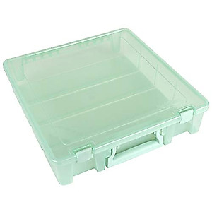 ArtBin 6955RJ Super Satchel 1-Compartment Box, Art & Craft Organizer, 1-Pack, Translucent Mint