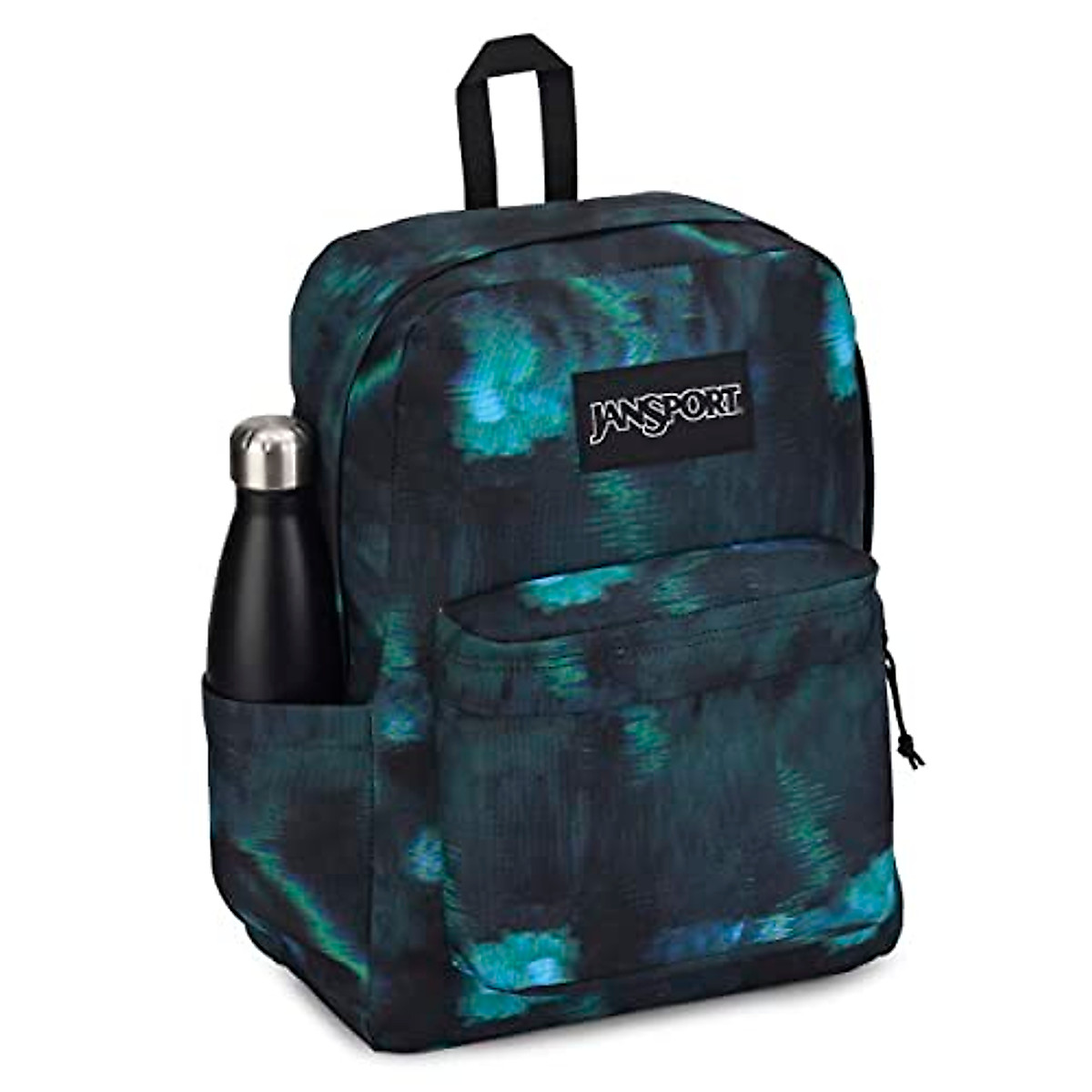 JanSport SuperBreak Plus Backpack with Padded 15-inch Laptop Sleeve and Integrated Bottle Pocket - Spacious and Durable Daypack for Work and Travel - Matrix Glitch