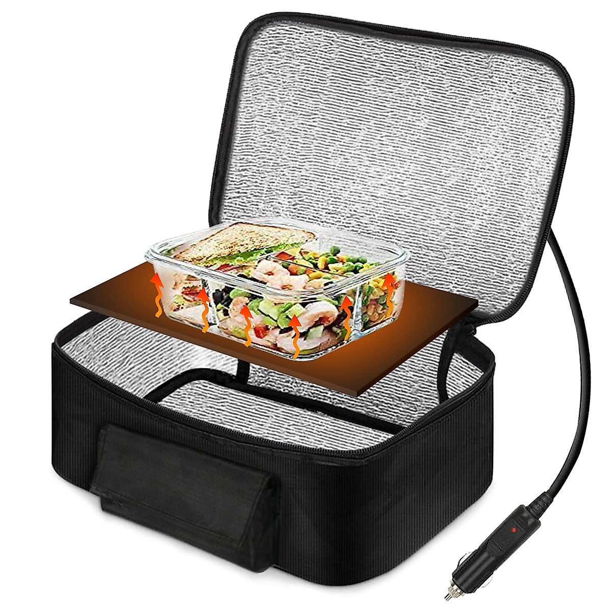 AOSUYOU Portable Oven 12V Car Food Warmer Portable Mini Oven,Car Heating Lunch Box for Cooking and Reheating Food in Car,Truck, Travel,Camping,Work,Home |