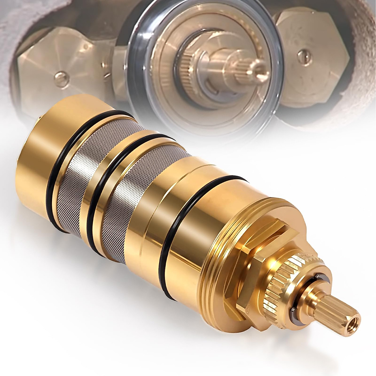 VORGENS 130156 Shower Cartridge Fit for Moen Thermostatic Shower Valve Cartridge Shower Faucet - 3/4" inch Shower Faucet for Better Temperature Control