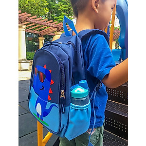 POWOFUN Kids Toddler Travel Backpack Cool Cute Cartoon Daypack (Dinosaur Blue Backpack)