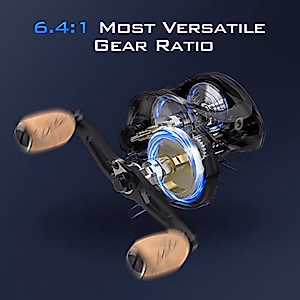 KastKing Megatron 200 Baitcasting Reel, 6.4:1 Gear Ratio, Right Handed