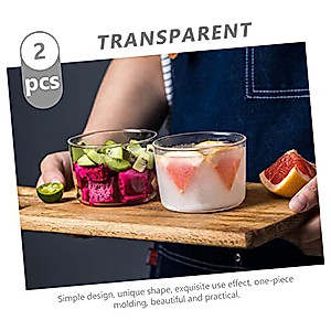 Zerodeko 4 Pcs Glass Pudding Cup Fruit Container Ice Cream Containers Trifle Bowl Glass Small Glass Bowls Trifle Cups Clear Cups Glass Glass Ice Cream Cup Yogurt Mug Mousse Cake Cup Mini