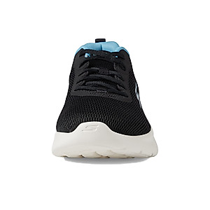 Skechers womens Go Run Lite - Quick Stride Sneaker, Black/Aqua, 7.5 US