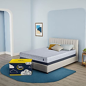 Serta - 7 inch Cooling Gel Memory Foam Mattress, Queen Size, Medium-Firm, Supportive, CertiPur-US Certified, 100-Night Trial, for Ewe - Grey