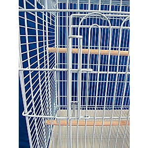 Large 57-Inch Open Square Plays Top Parrot Lovebird Cockatiel Cockatiels Parakeets Cage with Removable Rolling Stand