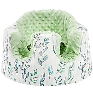 DILIMI Minky Seat Cover, Removable Ultra Soft Comfortable Warm Seat Slipcover for Baby Girl and Boy, Green Leaf