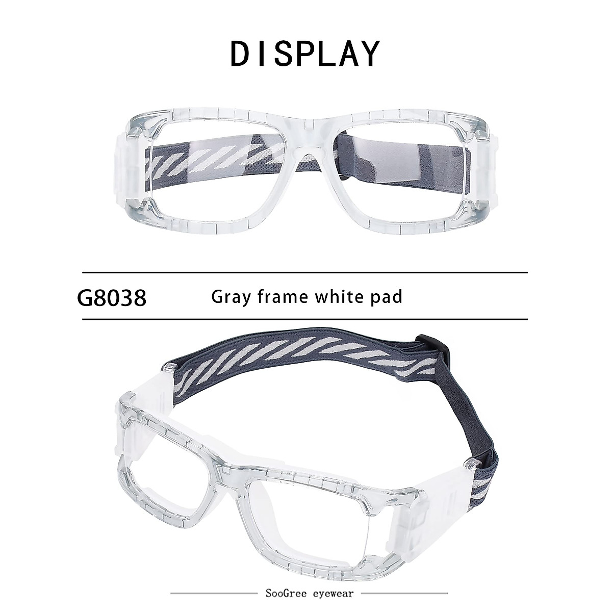 SooGree Sports Goggles Glasses Men Racquetball Basketball Football Eyewear Protective Glasses Shock Collision Lens Replaceable