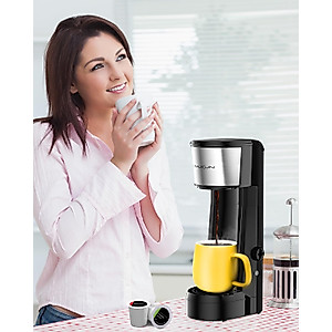 Vimukun Single Serve Coffee Maker Coffee Brewer Compatible with K-Cup Single Cup Capsule, Single Cup Coffee Makers Brewer with 6 to 14oz Reservoir, Tall Size KCM010A (Black)