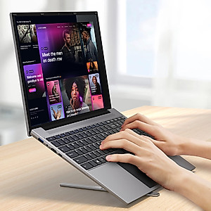 SGIN Laptop Stand for Desk,Adjustable Portable Aluminum Laptop Holder, Cooling Notebook Stand Compatible with More 10-15.6” Laptops(Silver)