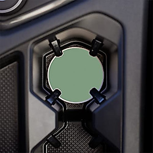 Solid Cool Sage Green 2.75 x 2.75 Absorbent Ceramic Car Coasters Pack of 2