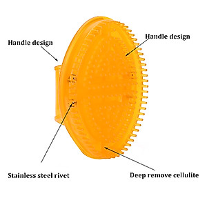 Meridians Massage Brush, Whole Body Relaxation Massage Comb Essential Oil Brush Body Scrubber Bath Body Brushes SPA Massager Device Health Care Washing Hair Scalp Shower (#2)