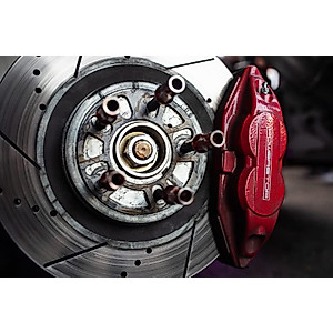 Power Stop S4299 Front Pair of High-Temp Red Powder Coated Calipers For Deville Astro C1500 C2500 Express K1500 K2500 Tahoe Ram 1500 Safari Savana Yukon [Application Specific]