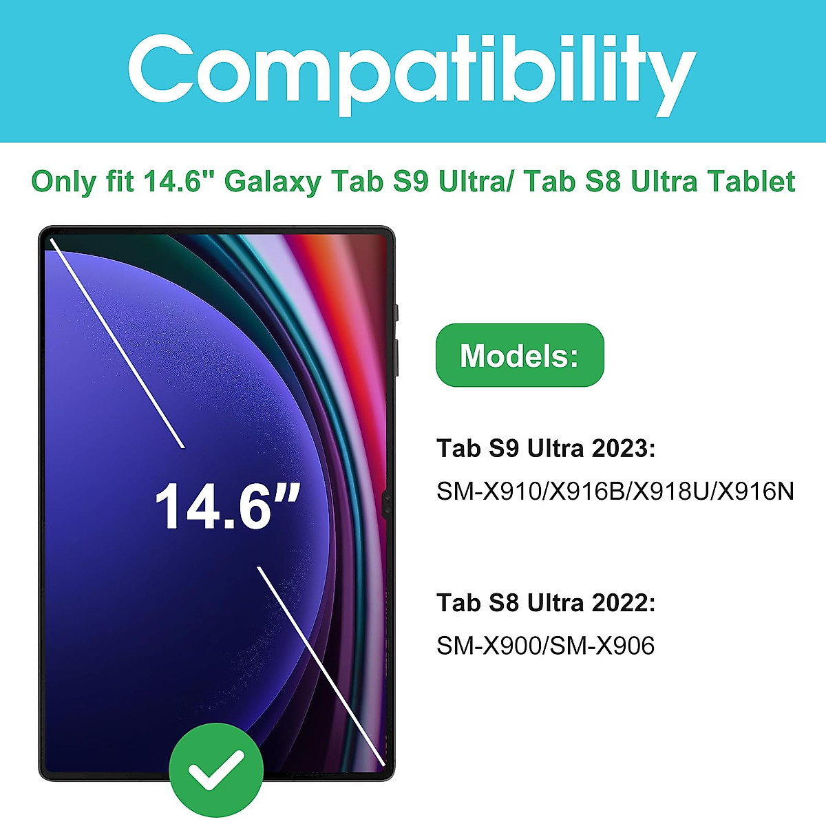 ProCase 2 Pack Screen Protector for Galaxy Tab S9 Ultra 14.6 Inch 2023 / Tab S8 Ultra 2022, Tempered Glass Screen Film Guard for 14.6“ Galaxy Tab S9 Ultra Tablet (SM-X910 X916B X900 X906)