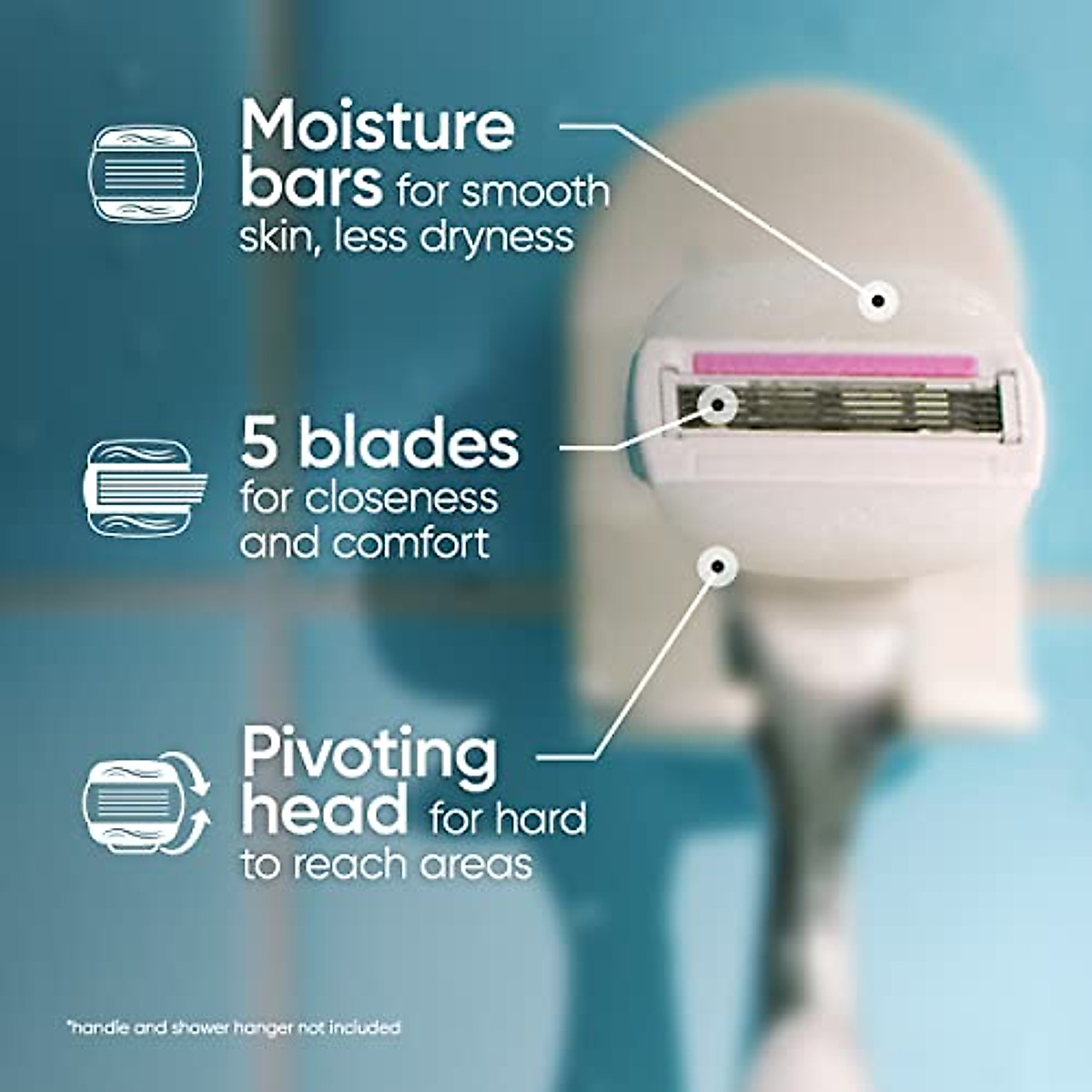 Gillette Venus ComfortGlide plus Olay Sugarberry Women's Razor Blade Refills, 4 Count