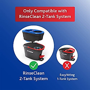 O-Cedar EasyWring RinseClean Microfiber Spin Mop & Bucket Floor Cleaning System & PACS Hard Floor Cleaner, Crisp Citrus Scent 10ct (1-Pack) & EasyWring RinseClean Spin Mop Microfiber Refill, 1-Pack