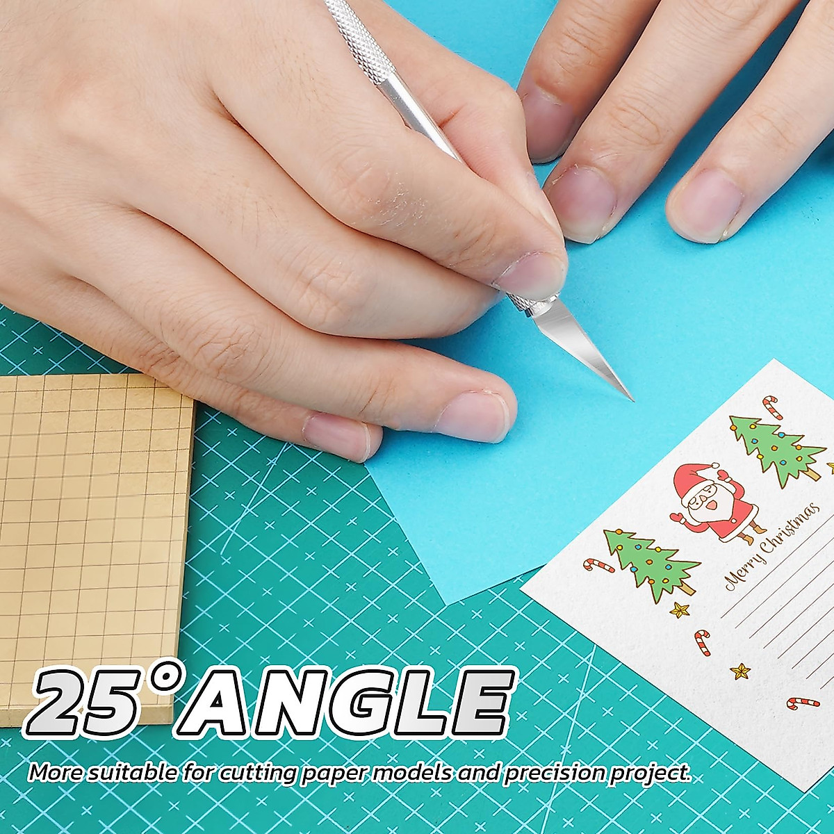 DIYSELF 50 PCS Exacto Knife Blades, High Carbon Steel #11 Blades Refill Art Blades with Storage Case for Craft, Hobby, Scrapbooking, Stencil