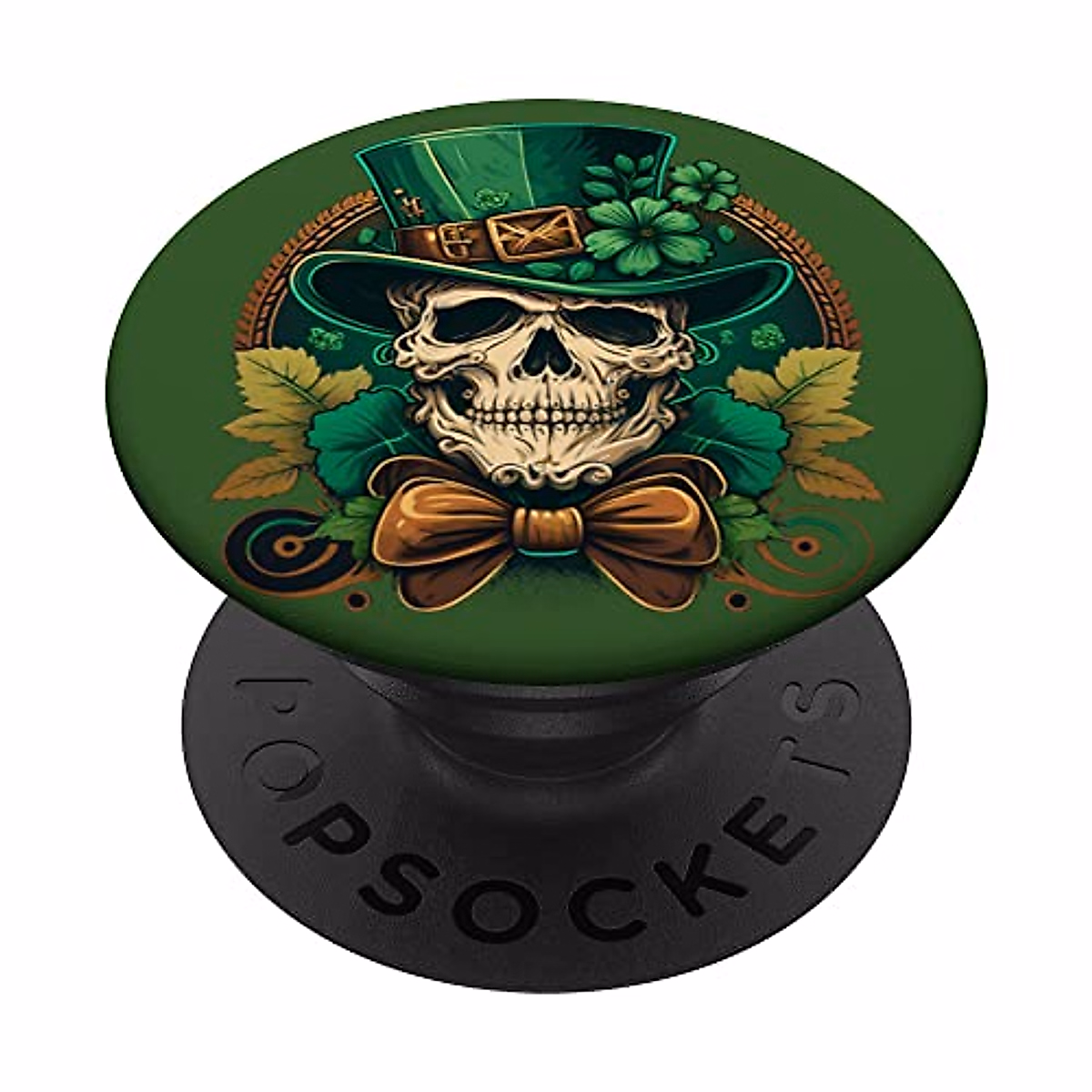 Sugar Skull St Patricks Day Irish Skull Leprechaun PopSockets Swappable PopGrip