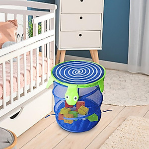 Generic Cute Animal Laundry Basket | Net Toy Storage | Mesh Laundry Storage | Laundry Hamper with Handle Foldable Laundry Bin, Animal Themed Laundry Basket Perfect for Plush Storage, Clothes, turtle
