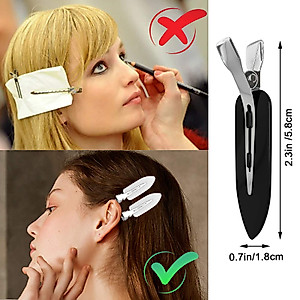 QUEENTI Hair Clip, 12Pcs No Crease Hair Clips for Styling, Makeup, Sleeping, Makeup Application ABS Resin and Stainless Steel, Non Slip, No Bend Design, Suitable for All Hairstyles