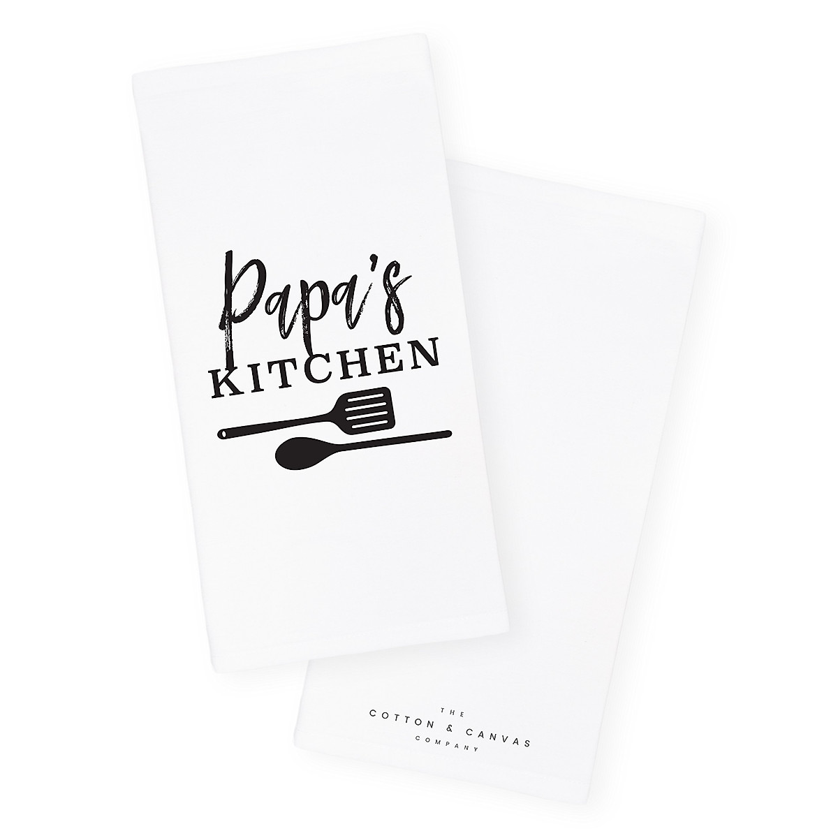 The Cotton & Canvas Co. Papa's Kitchen Soft and Absorbent Kitchen Tea Towel, Flour Sack Towel and Dish Cloth