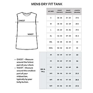Real Essentials Men's Dry Fit Jersey Sleeveless Tank Top Muscle Yoga Active Sport Basketball Beach Gym Workout Running Fitness Athletic Gym Bodybuilding Undershirt Tee T-Shirt, Set 6, L, Pack of 5