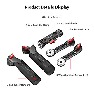 SMALLRIG Rosette Handle Kit with Rosette Extension Arm for Camera Shoulder Rig Support - 2002