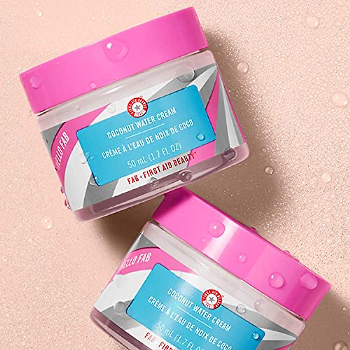 First Aid Beauty Hello FAB Coconut Water Cream – Lightweight, Oil-Free Face Moisturizer – 1.7 oz.