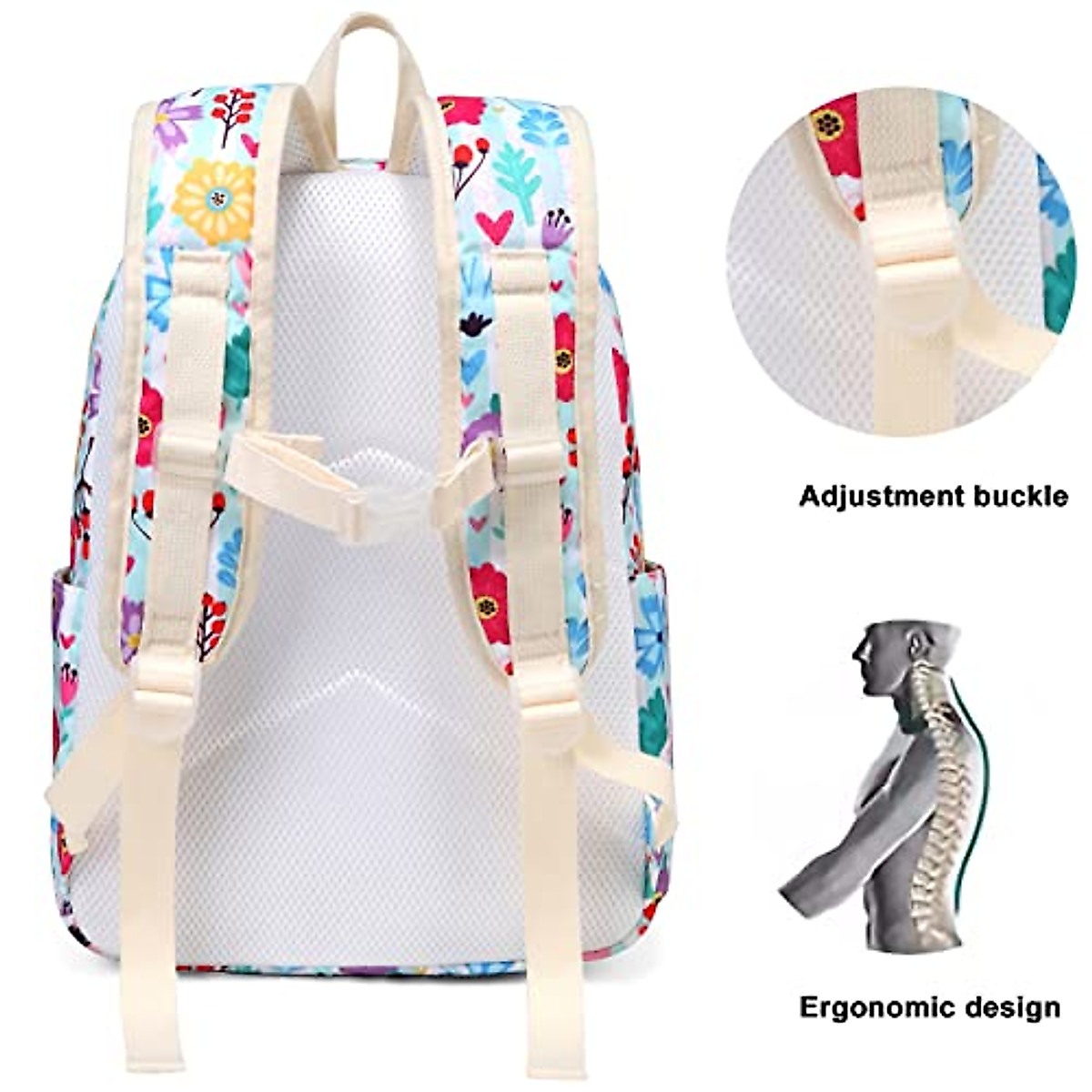 Bluboon Backpack for Girls Kids Preschool Backpack with Lunch Box Kindergarten School Bookbags Set