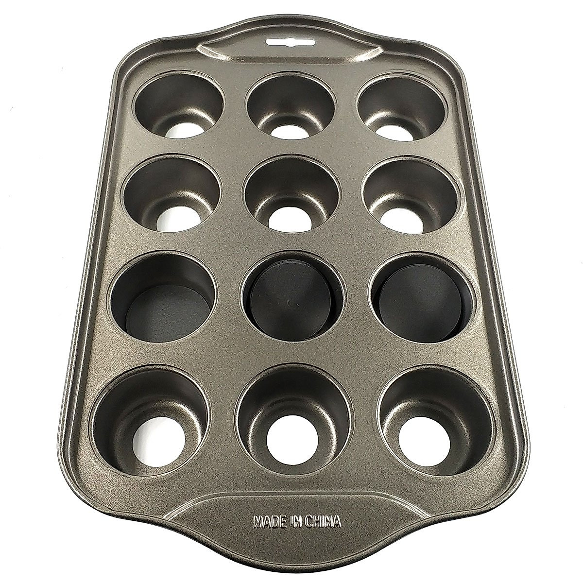 DEVILMAYCARE Removable Bottom Round Mini Muffin Pans 12 Holes Non-stick Cake Mold for Cake Chocolate Egg tart ＆ Others Bake Food
