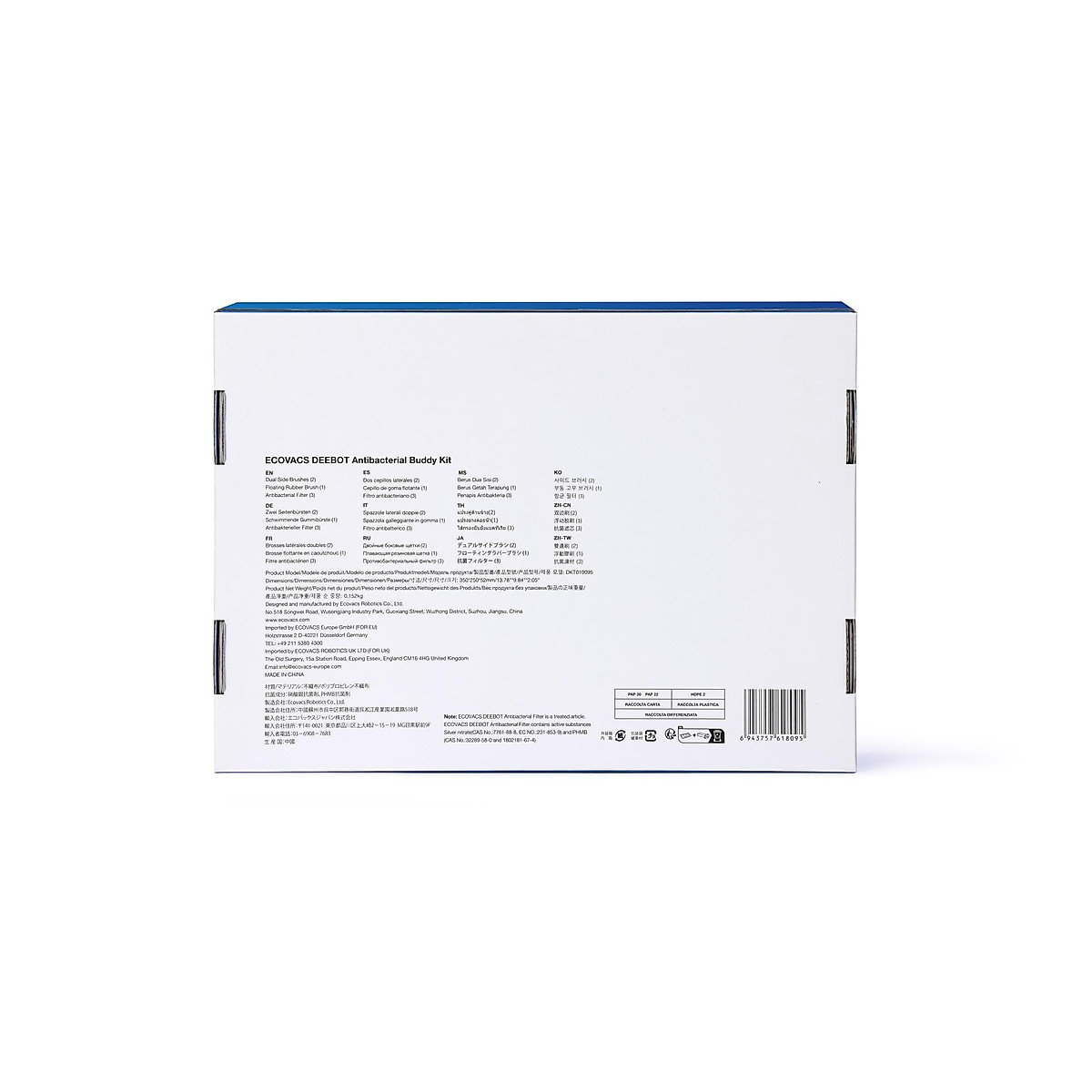 ECOVACS Accessory Pack for DEEBOT T20 Omni DKT010095, Acc Kit, White