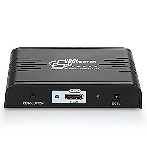 Hdiwousp HDMI to 1080P Component Video (YPbPr) Scaler Converter Adapter with Coaxial Audio Output + R/L Audio Support Windows 10,Black