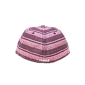 Crooks & Castles Mens The Baja Califas Fitted Baseball Cap, Red, 7 5/8