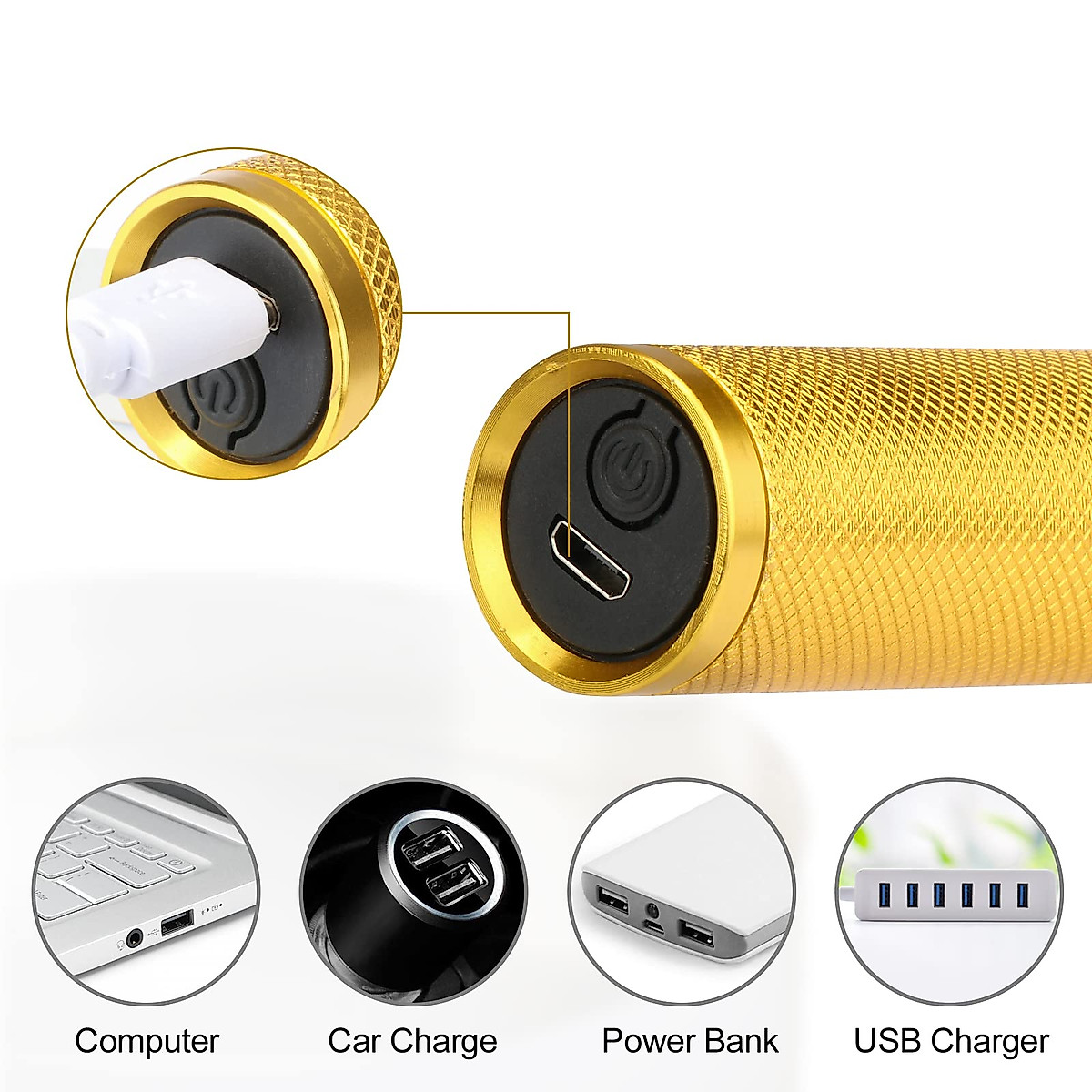 You future Upgrated Hair Trimmer for Men, T-Blade Cordless Clippers wizh 4 Guide Comb, Zero Gapped Electric Trimmer & USB Rechargeable, Hair Cutting kit & Grooming Kit (Gold)