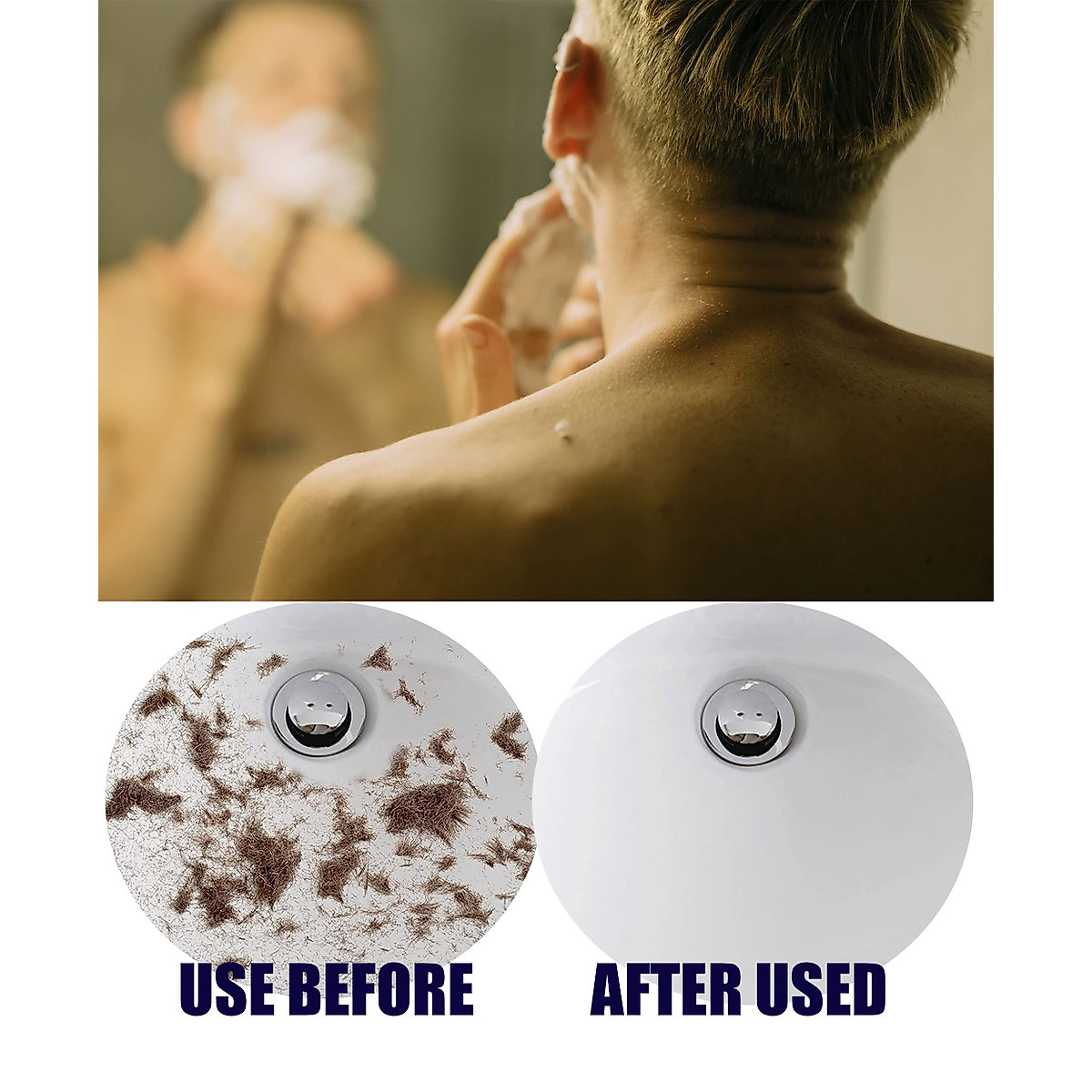 2Pcs Beard Bib Apron,Non-Stick Men’s Hair Catcher for Shaving and Trimming,Adjustable Neck Straps with 4 Suction Cups,Grooming Gift for Man,Dad,Husband(White)