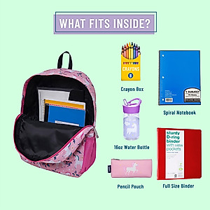 Wildkin 16-inch Kids Backpack – Durable, Padded & Spacious School Bag for Boys & Girls - Magical Unicorns