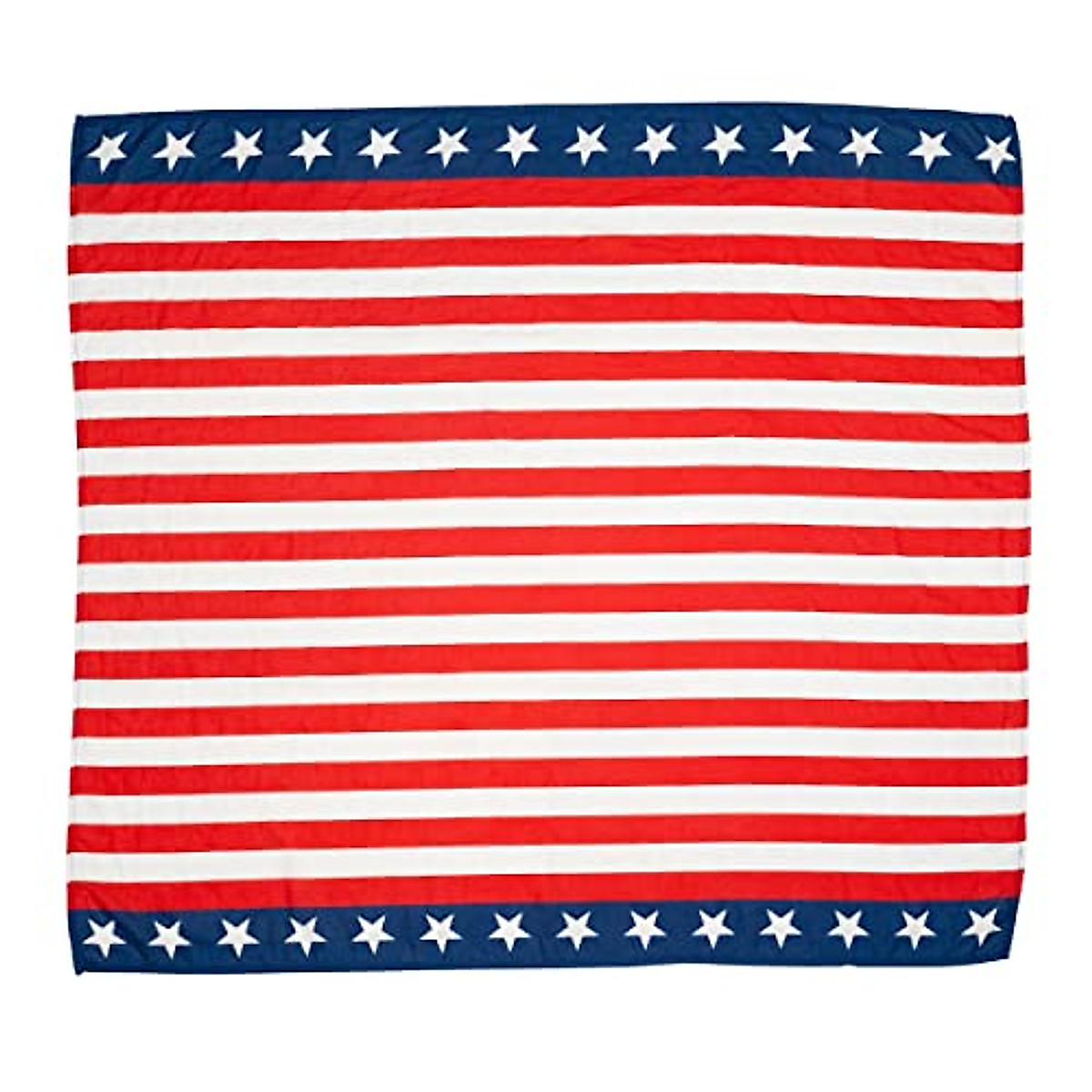 TWIG & BALE USA American Flag Muslin Baby Blanket - Red White and Blue - Stars and Stripes - 47" x 43" - Organic Cotton Patriotic Swaddle Receiving Blanket