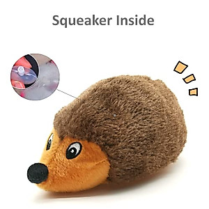 SUNKYPUP Hedgehogz Squeaky Dog Toy, Stuffed Plush Dog Toys for Small Medium Dogs (8 Inch (1 Pack))