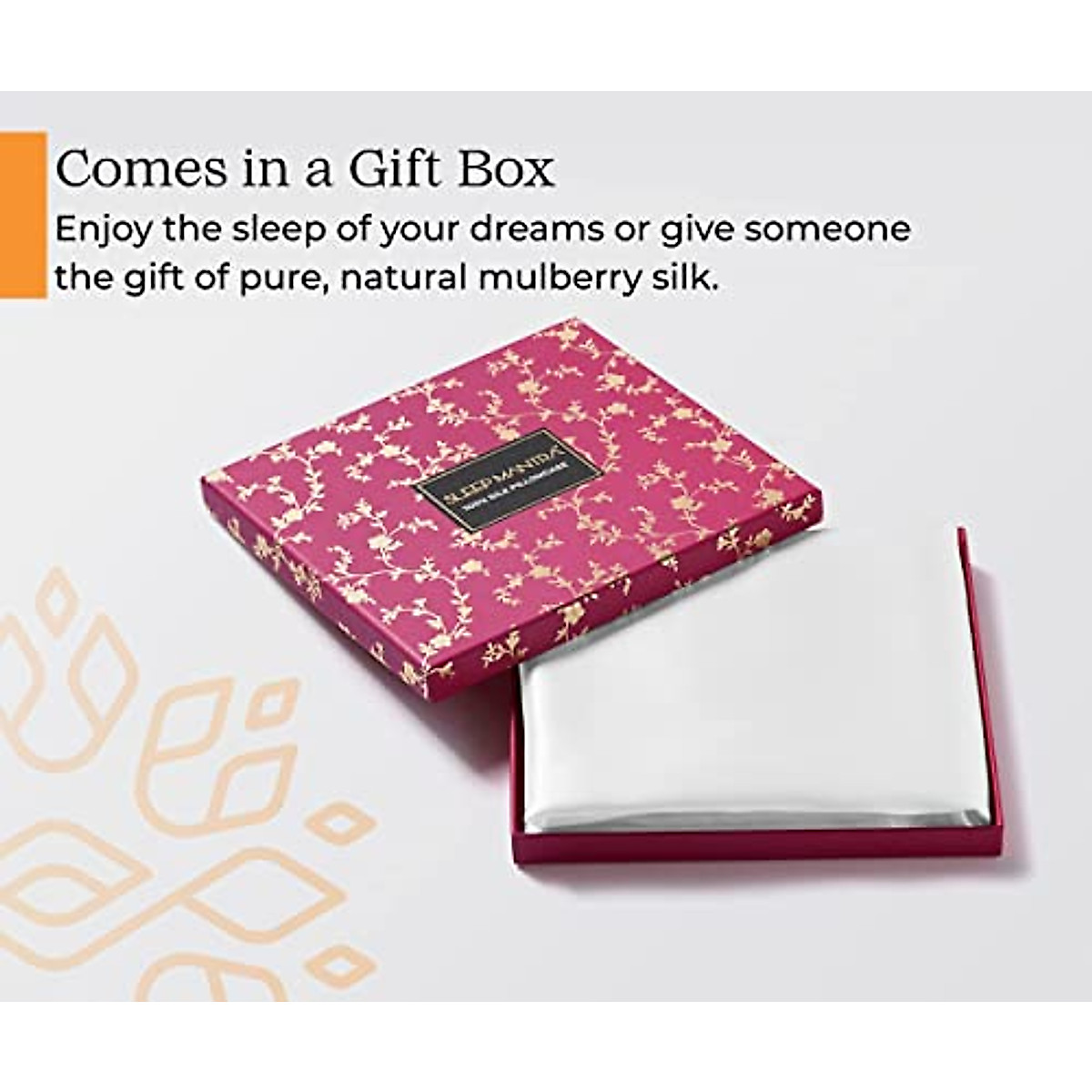 100% Mulberry Silk Pillowcase for Hair and Skin Health, Hidden Zipper, 22 Momme, Both Sides Smooth, Breathable and Natural, Machine Washable, Sleep Mantra (King, Pure White)