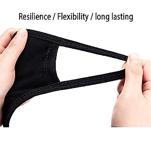 VVUPIC 6-Pack Unisex Washable Reusable Cover - Triple Layer Cover for Dust Particle & Droplet Protection - Dust Warm outdoor Cover Black - Ship From USA