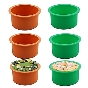 AILEHOPY 4 inch Mini Cake Pans-6Pack Round Cake Baking Pan Silicone Smash Cake Pans, Nonstick Cake Molds for Muffin,Cupcake and Mini Cake Mousse Dessert